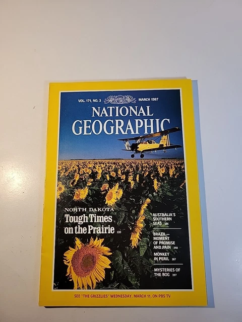 NATIONAL GEOGRAPHIC: TOUGH Times On The Prairie March 1987 $7.07 - PicClick
