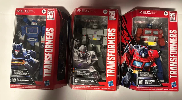OPTIMUS PRIME & MEGATRON & SOUNDWAVE Transformers R.E.D. Exclusive ...