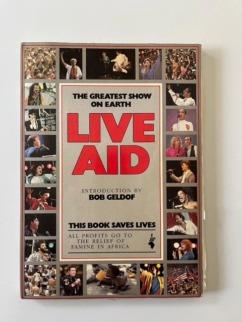LIVE AID THE Concert book signed by most of the artist Santana, Phil ...