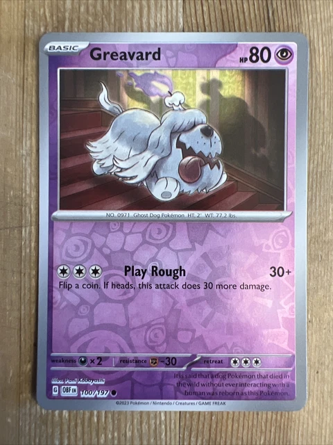 POKÉMON TCG GREAVARD SV03: Obsidian Flames 100/197 Reverse Holo Common ...