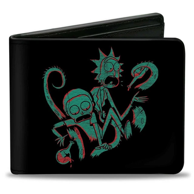 BI-FOLD WALLET RICK and Morty Psychedelic Monster Pose Black/Orange ...
