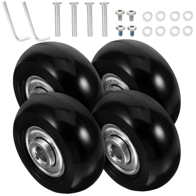 1 SET LUGGAGE Wheel Caster Wheel Replacement Rubber Suitcase Caster ...