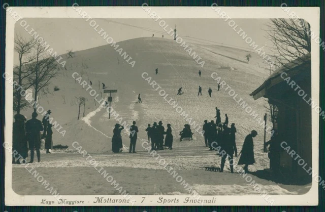 VERBANIA MOTTARONE SCI Nevicata Foto cartolina QZ1742 EUR 15,00 ...