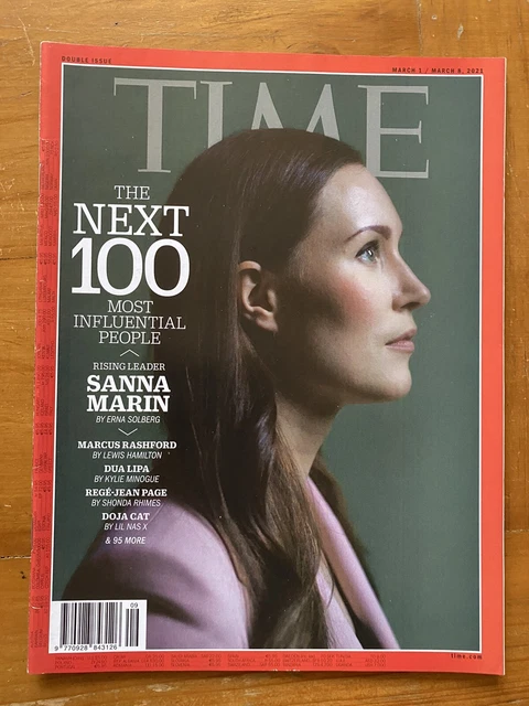 TIME MAGAZINE 2021 Sanna Marin Dua Lipa Rashford Next 100 Most ...