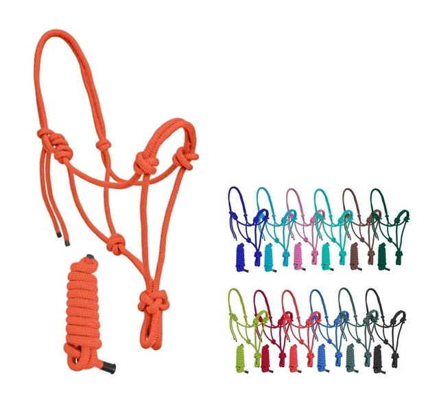 HORSE ROPE HALTER With 7 Ft Lead Rope, Handmade Horse Halter, Training Halter $11.35 - PicClick CA