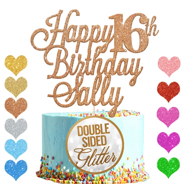 Personalised Cake Topper Birthday Party Decoration Custom Any Name Age