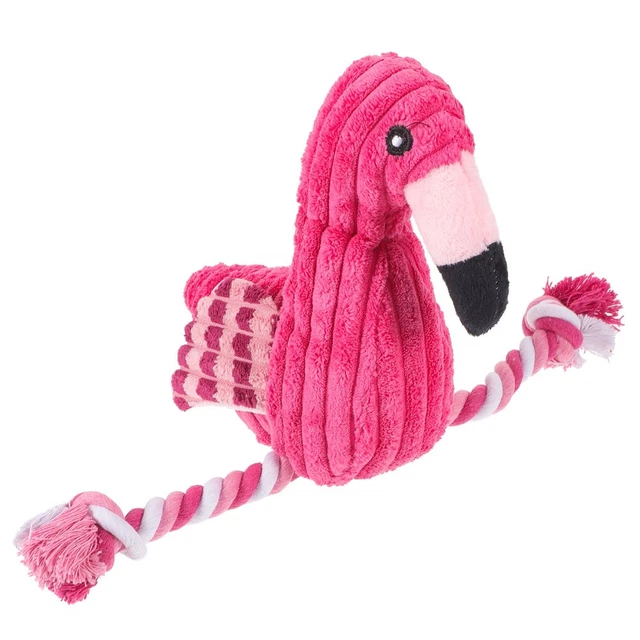 DOG TOY FLAMINGO Toys Indestructible Pink Animal Squeakers $21.88 ...
