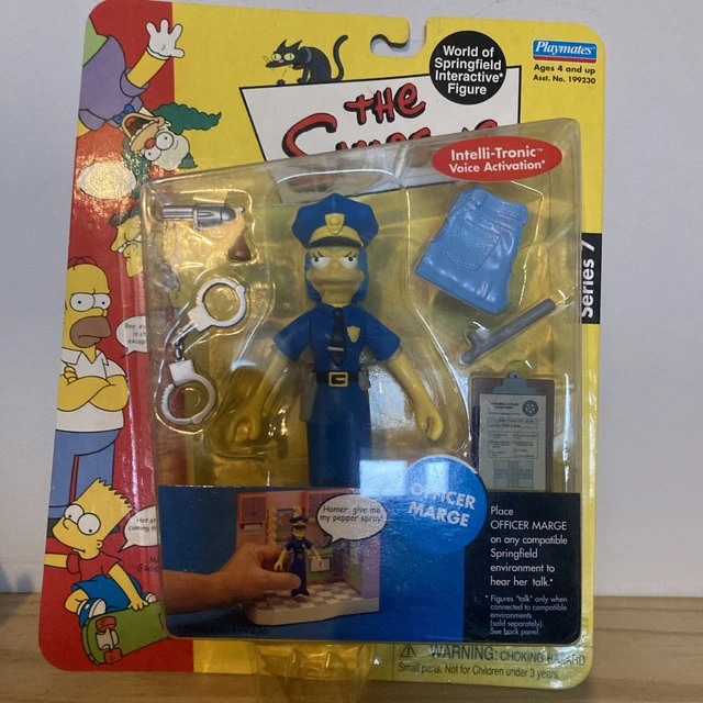 PLAYMATES THE SIMPSONS - WOS OFFICER MARGE Interactive Figure £16.31 ...