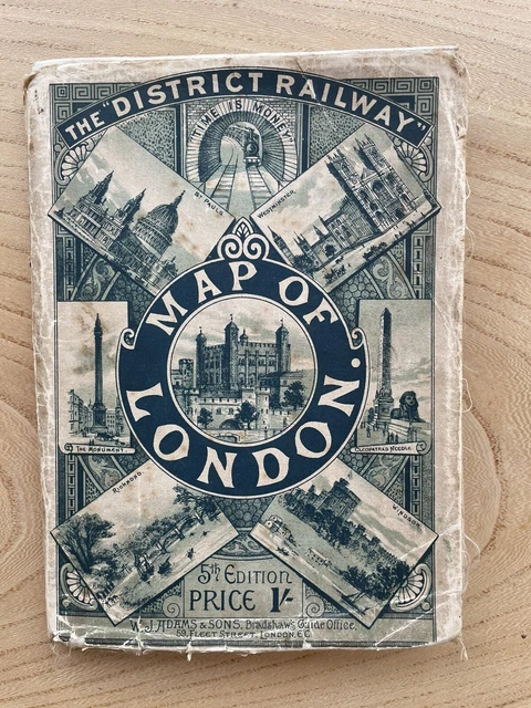ORIGINAL 1892 DISTRICT Railway Map of London - 5th Edition (London ...