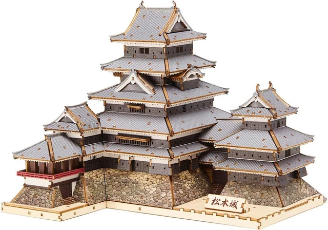 KI-GU-MI MATSUMOTO CASTLE Colorbar John - Wooden 3D 3D puzzle DIY craft ...