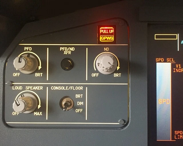 FLIGHT SIMULATOR AIRBUS A320 MIP 301VU Module (Capitan side) A318, A319 ...