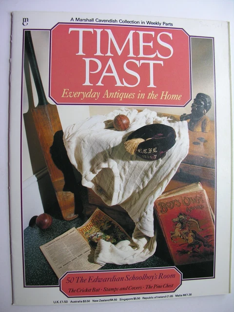 TIMES PAST NO 50 Edwardian Schoolboy’s Room Cricket Bat Stamps Money ...