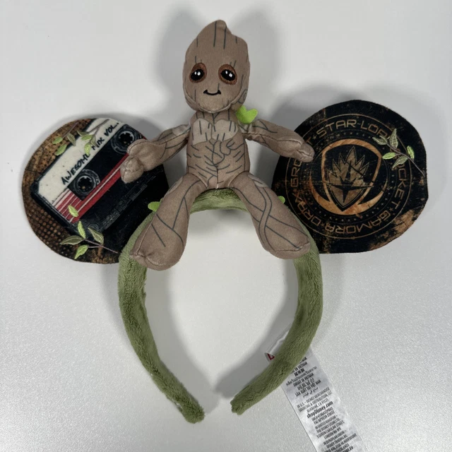 DISNEYLAND PARIS MARVEL Groot Mickey Mouse Ears Headband Guardians Of ...