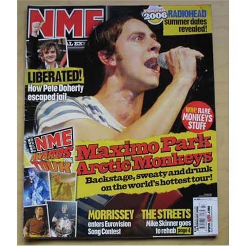MAXIMO PARK NME Magazine Feb 18 2006 Maximo Park Cover With More Inside ...