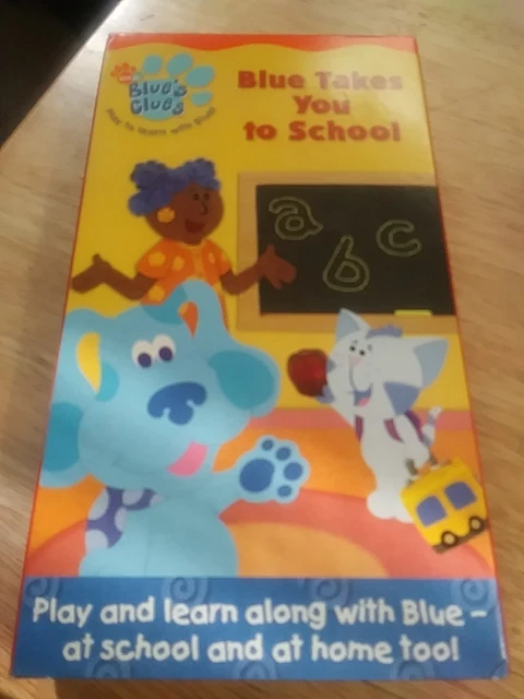 BLUE'S CLUES BLUE takes you to school vhs Tv Cartoon Nick Jr. £10.65 ...