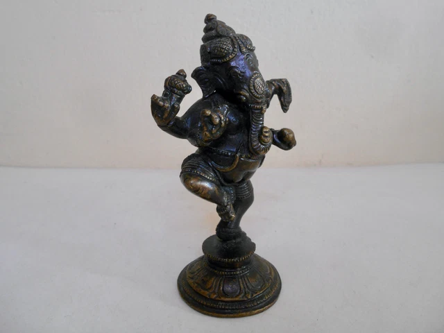 ANCIENNE STATUE DE Ganesh Debout En Bronze Protecteur Du Foyer Inde ...