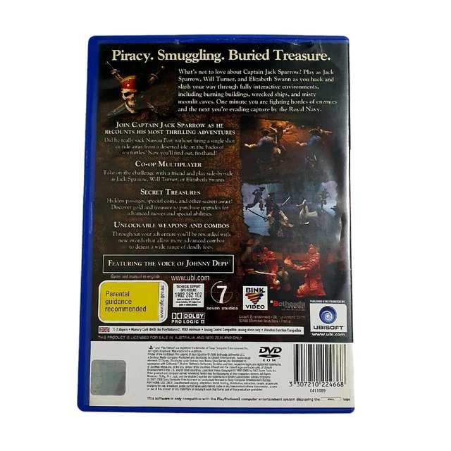 PIRATES OF THE Caribbean: Legend Of Jack Sparrow PlayStation 2 Sony PS2 ...