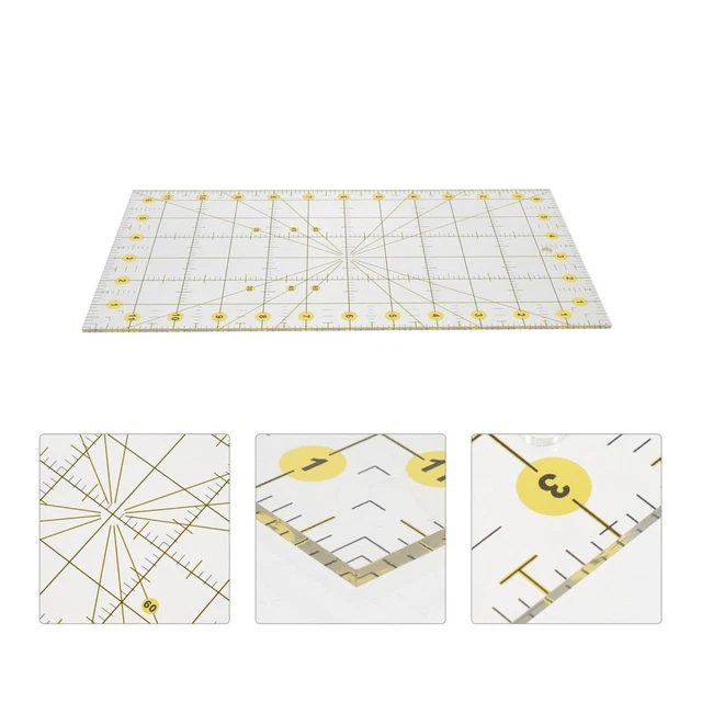 SEWING TEMPLATES RULER Transparent Quilting Diy Patchwork Rulers $24.65 ...