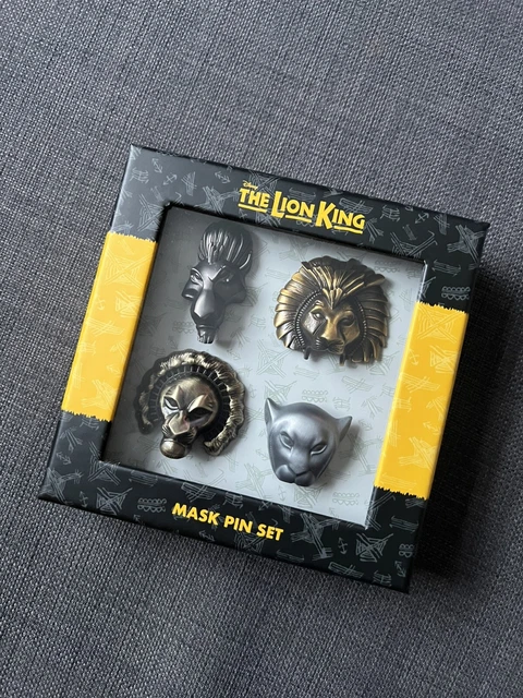 DISNEY BROADWAY MUSICAL The Lion King Mask Pin Set Of 4 Disney Original ...
