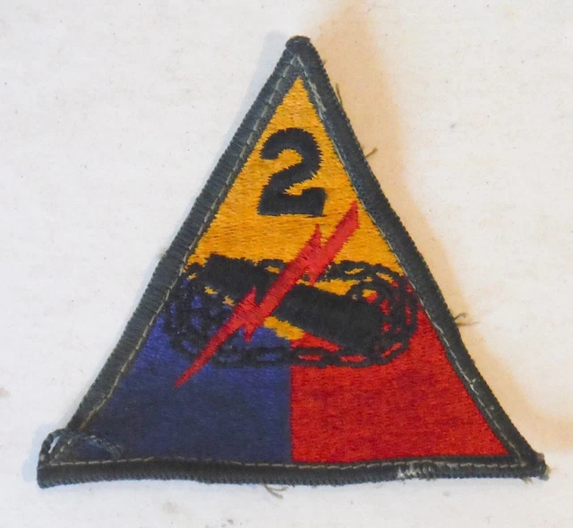VINTAGE US MILITARY WWII Patch Cannon & Lightning Bolt 2nd Triangle ...