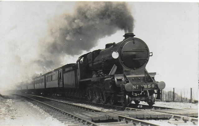 VINTAGE RAILWAY POSTCARD,TRAIN,CONTINENTAL Express,858,Steam Locomotive ...