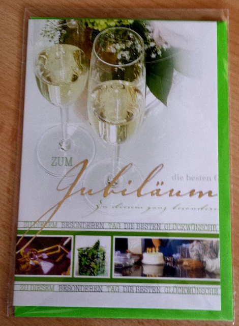 GLÜCKWUNSCHKARTE ZUM JUBILÄUM Die besten Glückwünsche stylisch Neu EUR ...