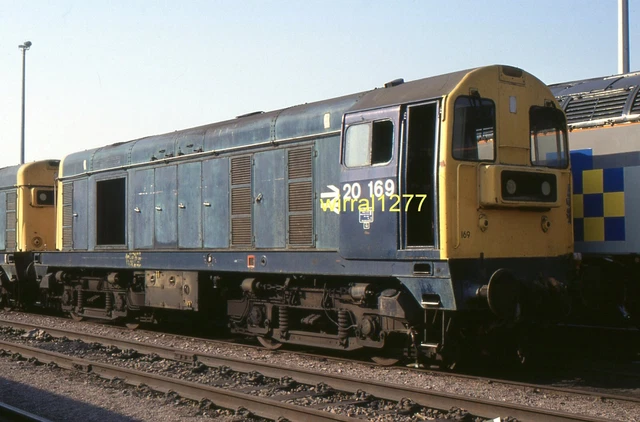 ORIGINAL RAILWAY SLIDE Class 20 20169 at Worksop 01.09.91 £3.50 ...