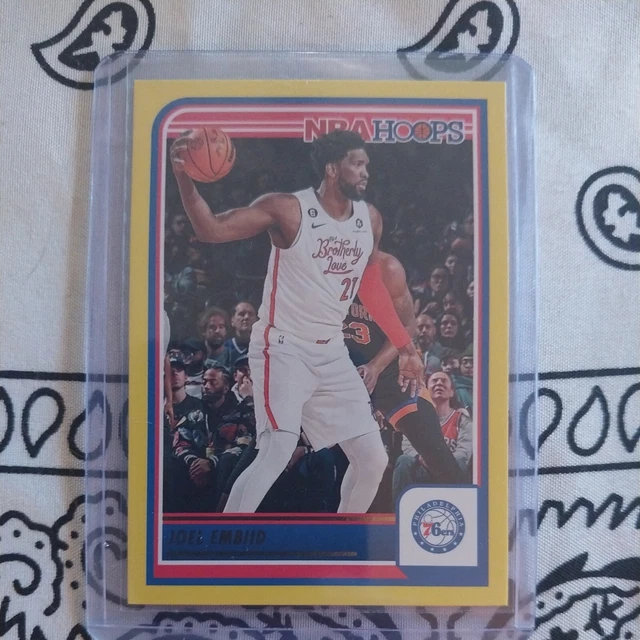2023-24 NBA HOOPS Basketball Jaune Joel Embiid #67 Philadelphia 76ers ...