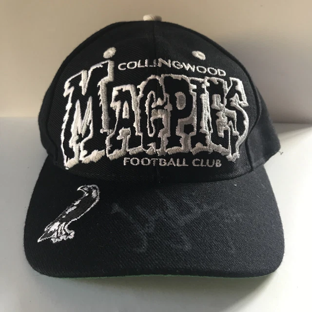 VINTAGE 90S OFFICIAL AFL COLLINGWOOD MAGPIES SNAPBACK CAP Hat Football ...