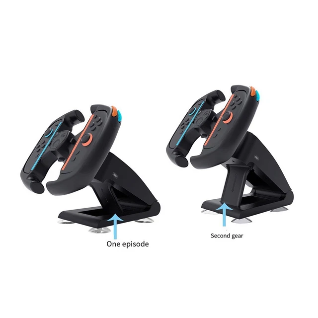 RACING STEERING WHEEL Holder for Switch 2 with Compact and Rechargeable ...
