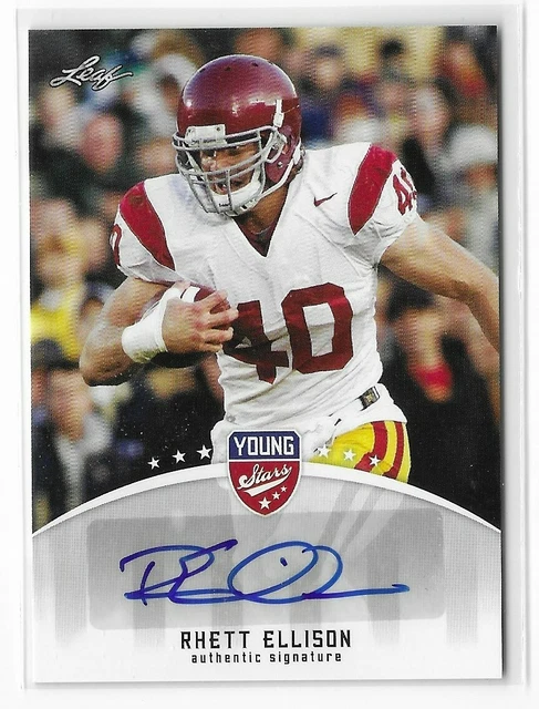 AUTOGRAPHE RHETT ELLISON 2012 Leaf Young Stars Draft #RE1 Vikings USC ...