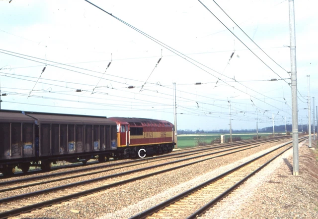 ORIGINAL 35MM BRITISH Railway B.r Slide - Class 56 56096 At Sandy 17/03 ...