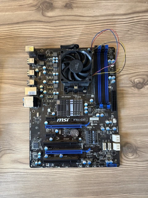 MSI 970A-G43 MOTHERBOARD with AMD FX6300 CPU and Cooling Fan £37.10 ...