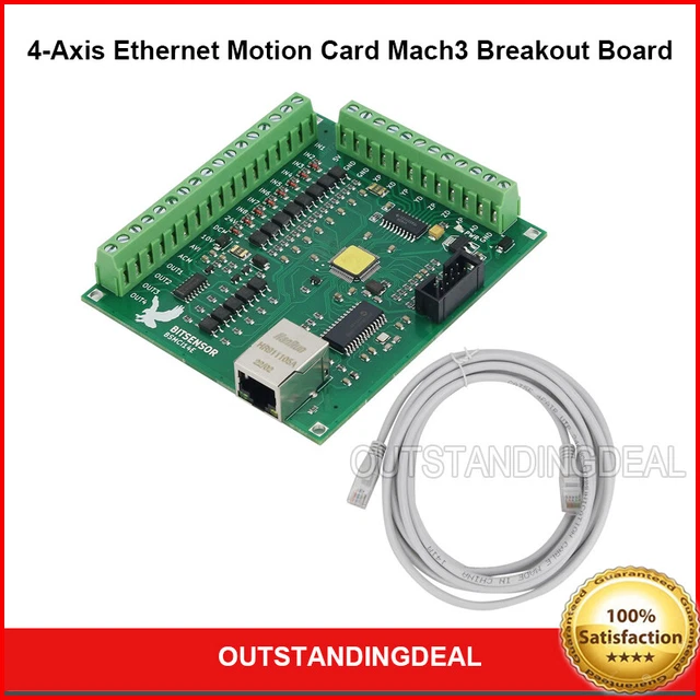 4-AXIS ETHERNET MOTION Card Mach3 Breakout Board CNC Controller Board ...