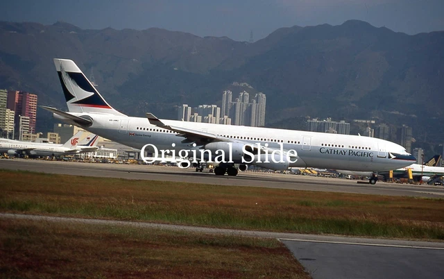 AIRCRAFT SLIDE - Cathay Pacific A.330-300 VR-HMU @ HONG KONG 1993 (B136 ...