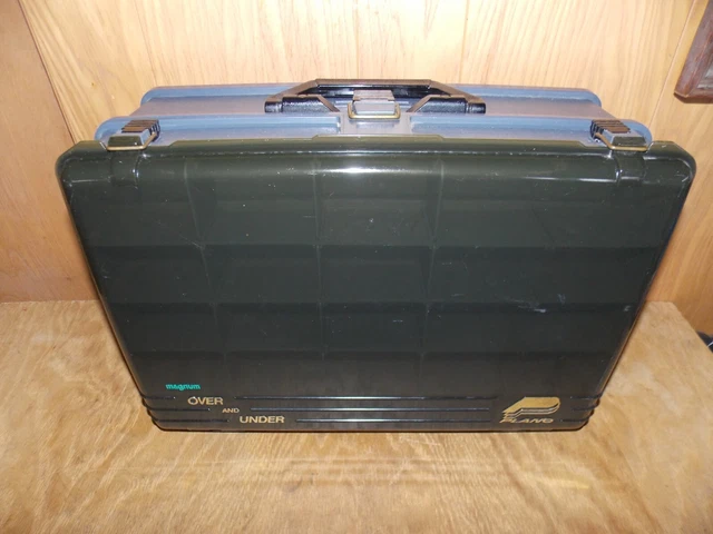 PLANO MAGNUM OVER and Under Fishing Tackle Box VERY CLEAN Approx ...