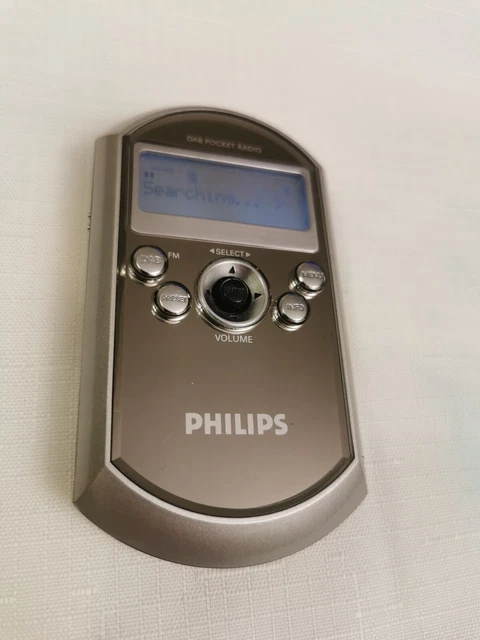 PHILIPS PORTABLE DAB Radio Silver Brown DA1000/05 Stereo Digital Sound ...