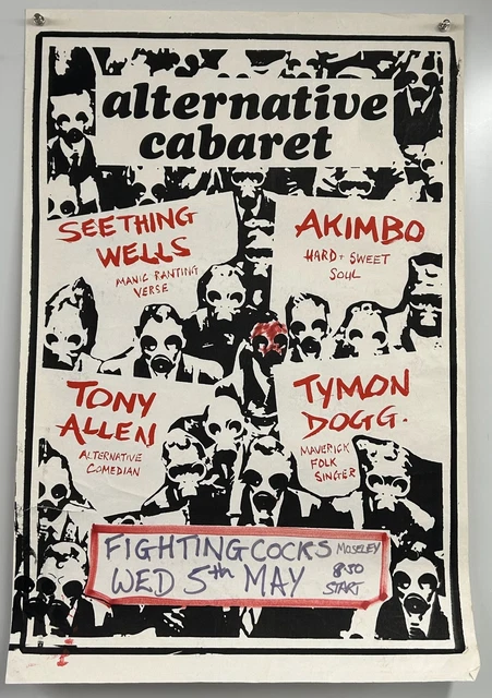 TYMON DOGG AFFICHE Seething Wells Original Alternative Cabaret Fighting ...
