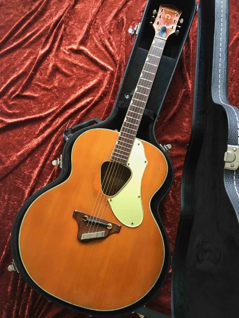 1962 VINTAGE GRETSCH 6022 Rancher Jumbo Acoustic Guitar + Case 60s USA ...