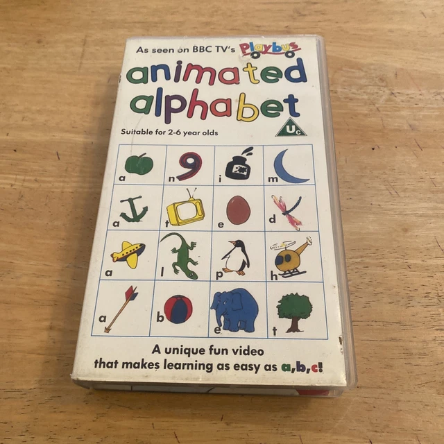 PLAYDAYS ANIMATED ALPHABET Abc Bbc Video 2-6 Years Pal Vhs Video Kids ...