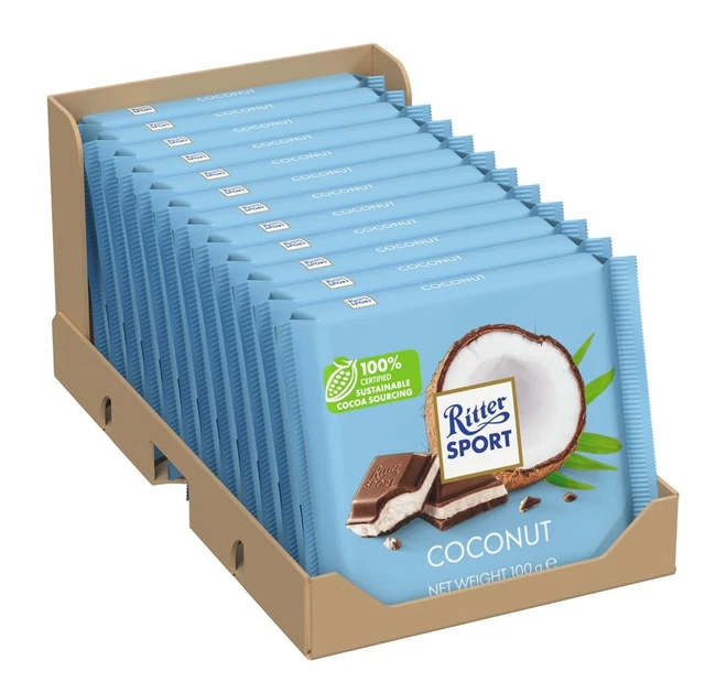 RITTER SPORT COCONUT 100g (Pack of 12) (packaging may vary) £30.04 ...
