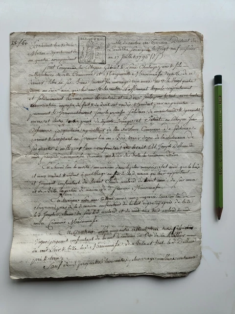 OLD NOTARIAL DEED of the eighteenth century, Ardèche, Tournon £10.41 ...