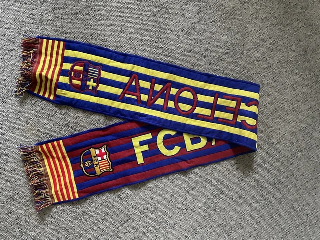 FCB BARCELONA FOOTBALL soccer scarf collectors vintage memorabilia £12. ...
