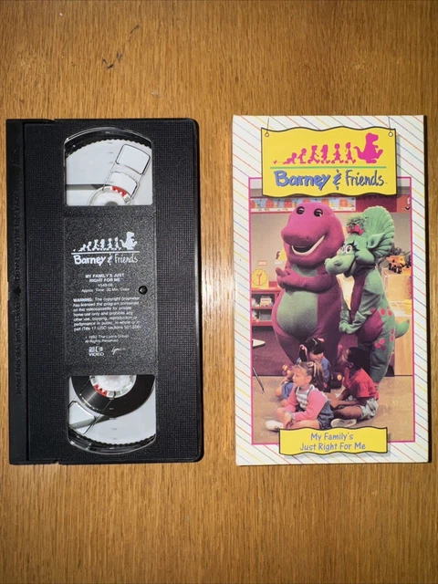 BARNEY & FRIENDS My Family's Just Right For Me VHS 1992 Time Life ...