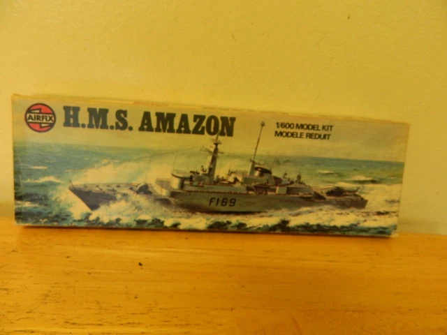 VINTAGE AIRFIX 1/600 Scale Hms Amazon Ship Model Kit £21.00 - PicClick UK