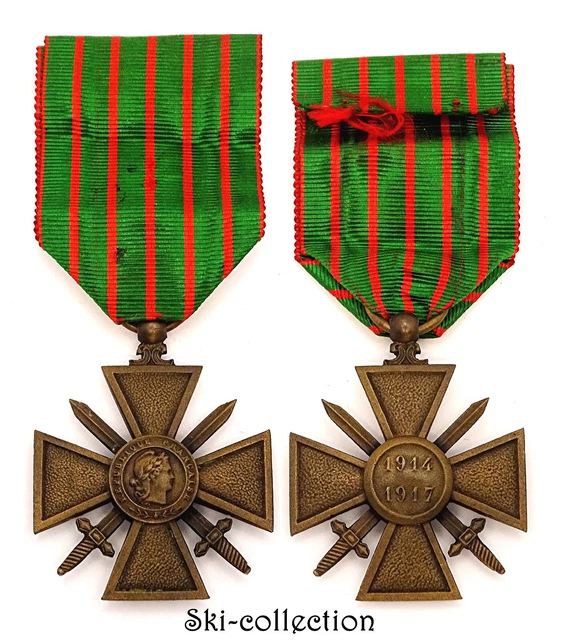 CROIX DE GUERRE 1914-1917. Bronze. France. 1°Guerre Mondiale, WW1° EUR ...