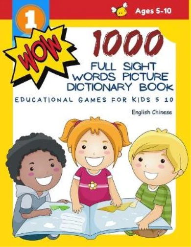TEACHING READER 1000 Full Sight Words Picture Dictionary Book Englis ...