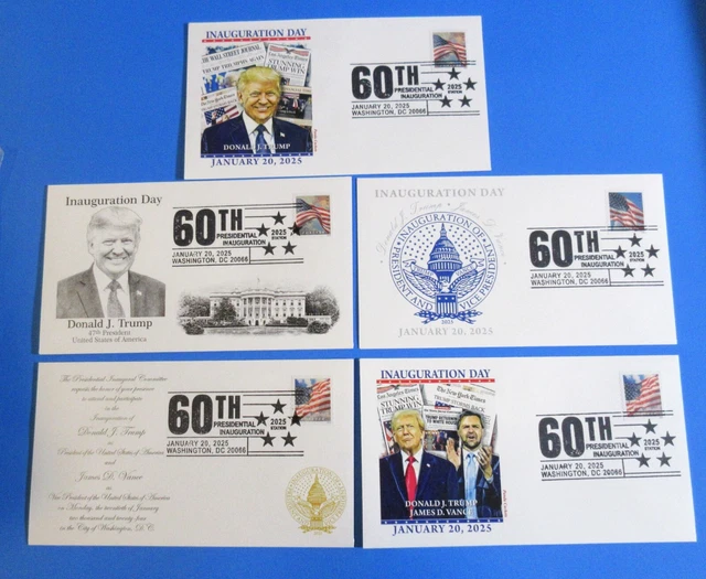 DONALD TRUMP, JD Vance 2025 Presidential Inauguration Set/5, Panda ...