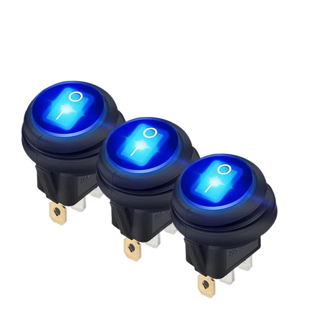 BOAT SWITCH KCD1/3 waterproof with wire electrical circuit board square ...