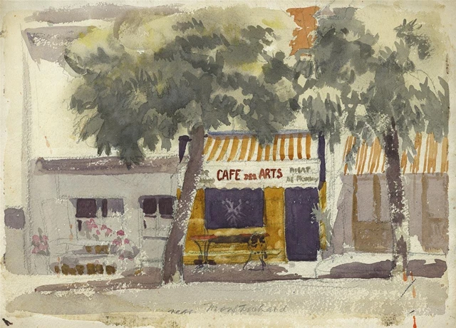 ROLAND BATCHELOR (1889-1990) Watercolour Painting - Montrichard France ...